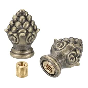 PATIKIL 30 x 20mm Lamp Finials Caps Knob, 2 Set Solid Lamp Shade Top ...