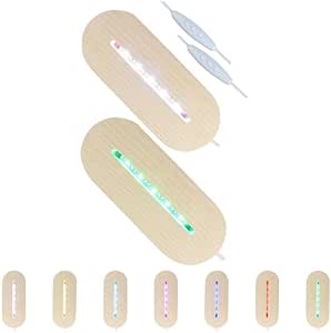 Amazon.com: mumisuto 2Pcs Wood LED Lights Display Bases, Wood Display ...