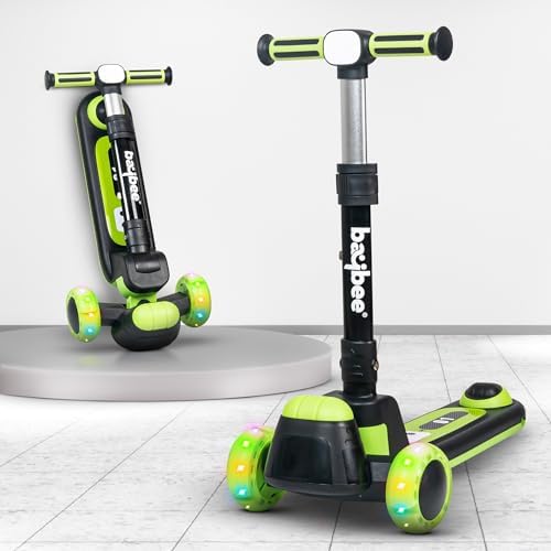 Baybee Kick Scooter for Kids, 3 Wheel Kids Scooter with Foldable ...