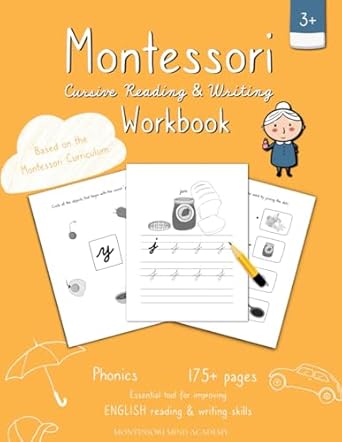 Amazon.com: Montessori Cursive Reading and Writing Workbook: Phonics ...