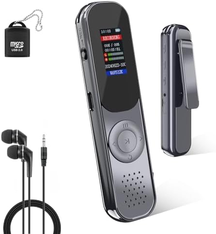Amazon.com: 32GB Portable Digital Voice Recorder with Playback, 2280 ...