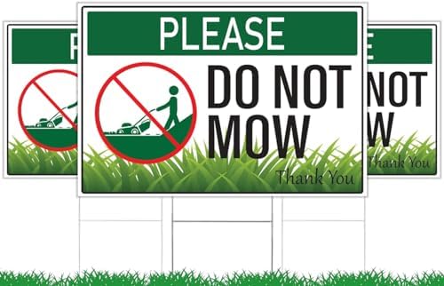Amazon.com: 8x12 Inch Do Not Mow Sign with Stake - Corrugated Plastic ...