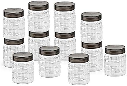 Buy Cello Checkers Pet Plastic Airtight Container Set (12-Piece, 300 ml ...