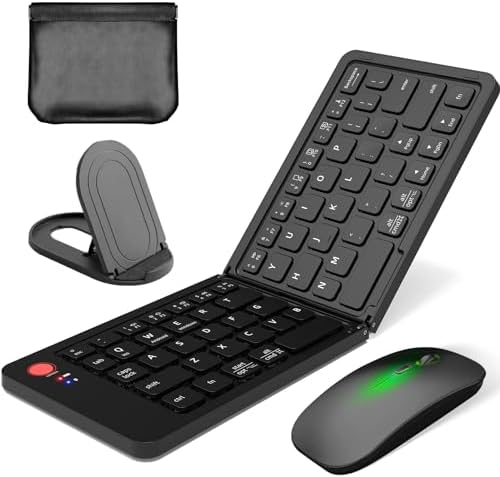 Amazon.com: Foldable Keyboard and Mouse, Samsers Folding Bluetooth ...