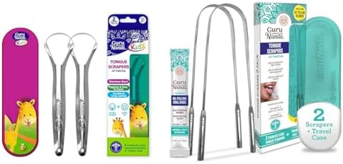 Amazon.com : GuruNanda Kids Tongue Scraper (2-Pack) & Adults Tongue ...
