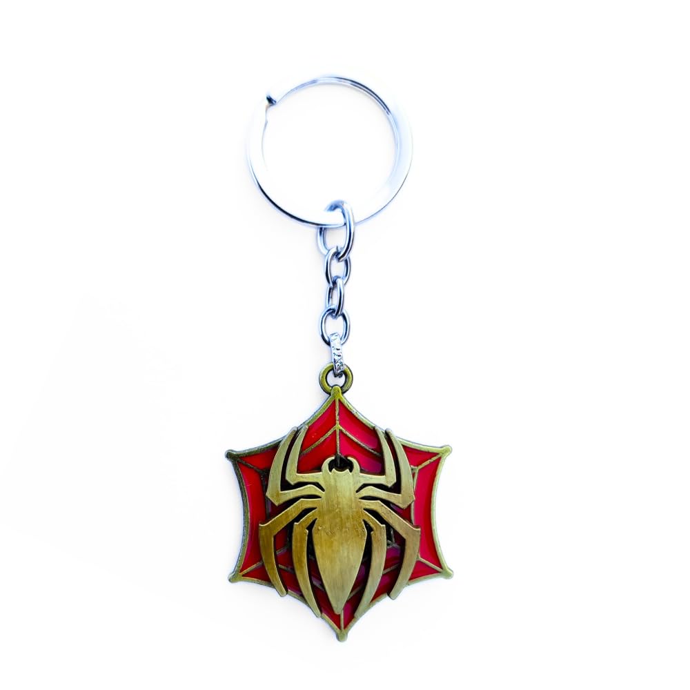 Marvel Avengers Spiderman Logo Rotating Revolving Spinning Keychain Metal | Captain America ...