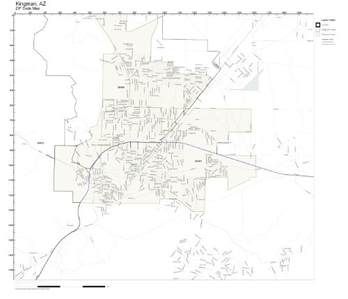 ZIP Code Wall Map of Kingman, AZ ZIP Code Map Not Laminated: Amazon.com ...