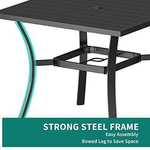 Snapklik.com : YITAHOME Patio Table, 37 Square Outdoor Patio Dining Table