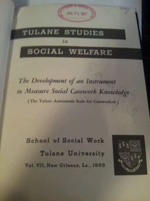 The development of an instrument to measure casework knowledge: (The ...