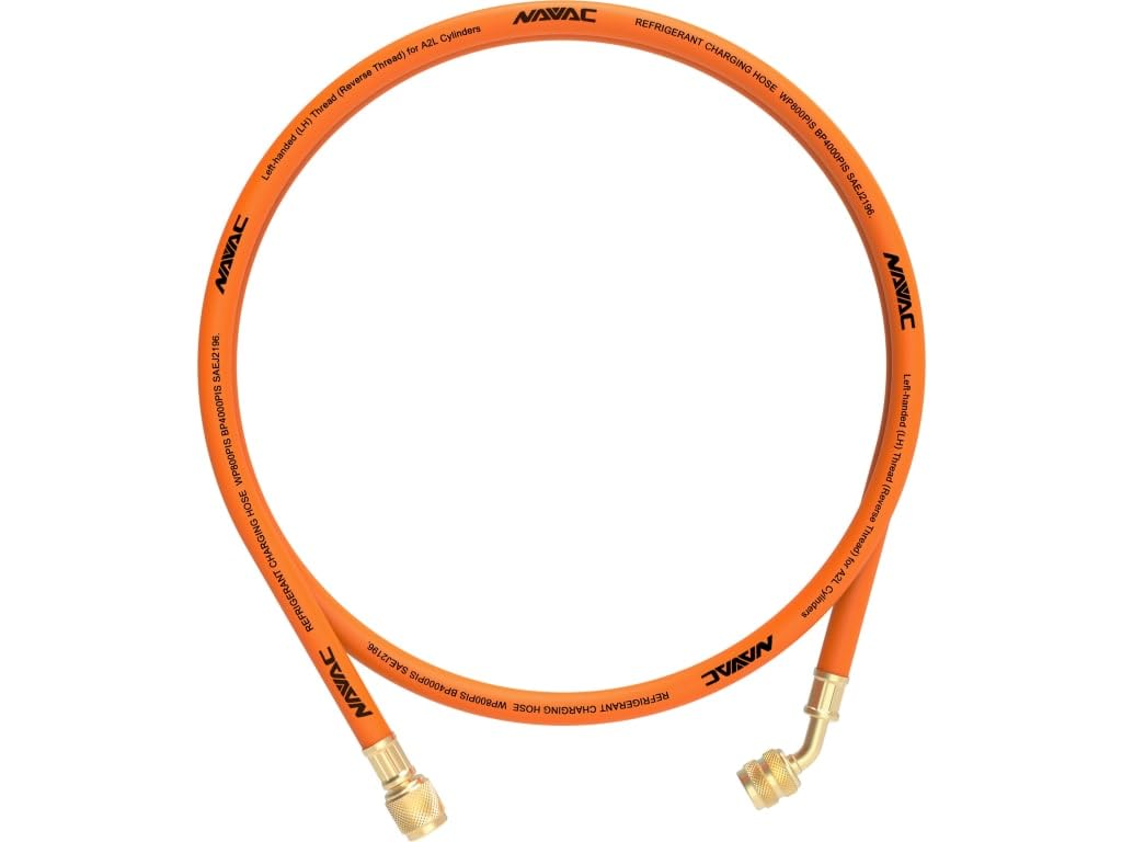Amazon.com: NAVAC NH5L Refrigerant Charging Hose for Reverse Threaded ...