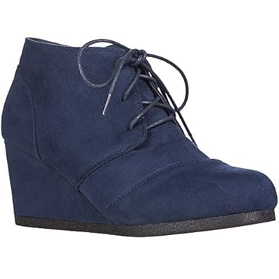 Amazon.com: Women's Blue Wedge Booties