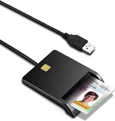 ID Card Reader,USB Smart Card Reader, USB 2.0 Common Access CAC Memory ...