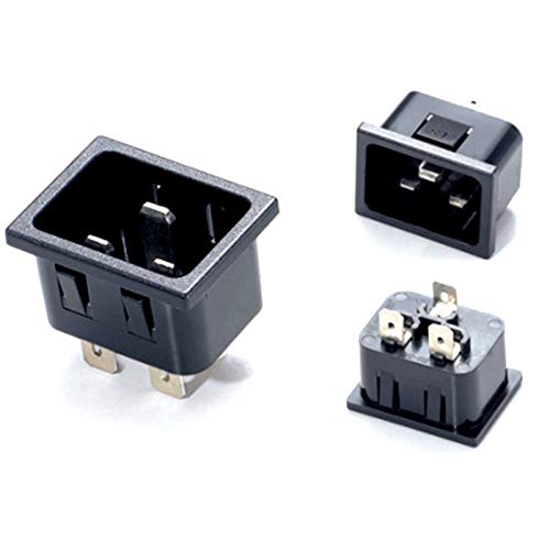 Amazon.com: AC 250V 16A 3 Pin Panel Mount IEC320 C20 Male Plug Power ...