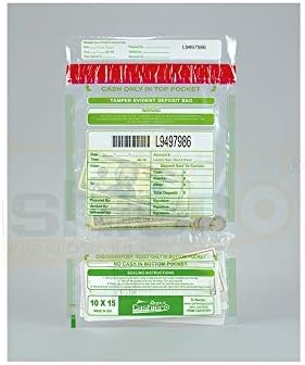 Amazon.com: 100 Cashier Depot Tamper Evident Bank Deposit Bags, 10" x ...