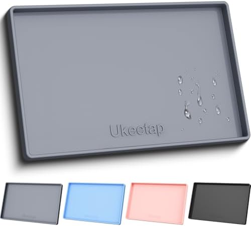 Amazon.com - ukeetap Extra Thick Silicone Mat Waterproof with Raised ...