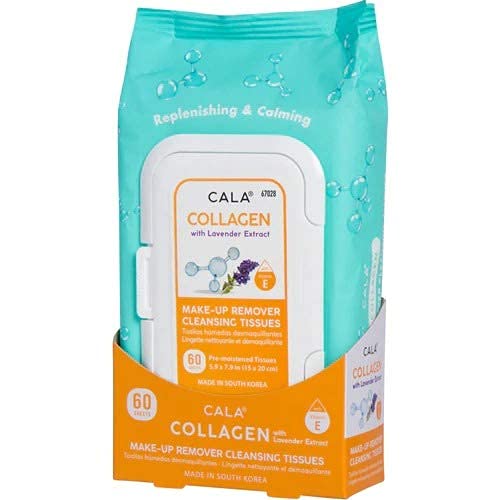 Amazon.com: Cala Makeup Remover Cleansing Tissues Collagen with ...