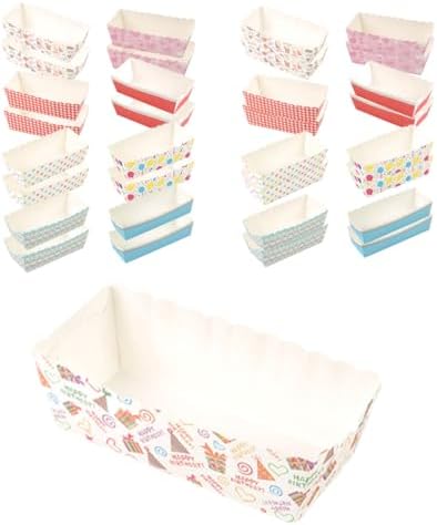 100Pcs Paper Loaf Pans, Mini Loaf Cake Cases Disposable Mini Cake Pans ...