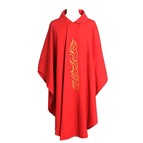 BLESSUME Church Priest Red Chasuble Vestments - Fully Catholic Gift Shop