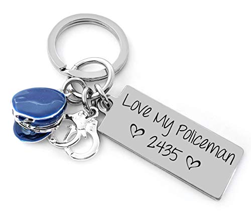 Amazon.com: Police Key Chain, Police Wife Gift, Key Chain for Officers ...