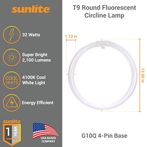 Snapklik.com : Sunlite 05030 FC12T9/CW T9 Round Fluorescent Circline Lamp