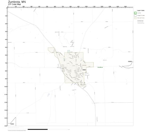 ZIP Code Wall Map of Zumbrota, MN ZIP Code Map Laminated: Amazon.com ...