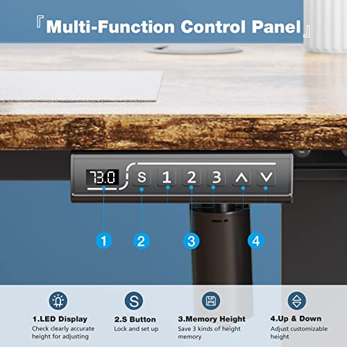 Snapklik.com : Standing Computer Desk, Office Table Adjustable Height ...