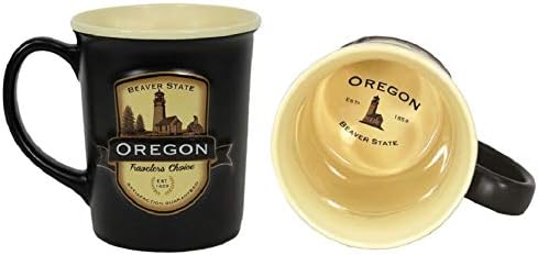 Amazon.com | Americaware Oregon 18oz. Emblem Coffee Mug: Coffee Cups & Mugs
