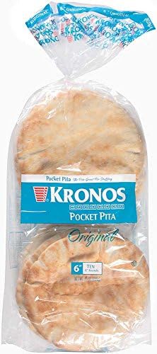 Amazon.com: Kronos Frozen Flat Bread White Authentic Pocket Pita, 6 ...
