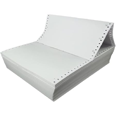 Dot Matrix Printer Paper 10"x12",1 Part 1000 Continuous Sheets 80 GSM ...