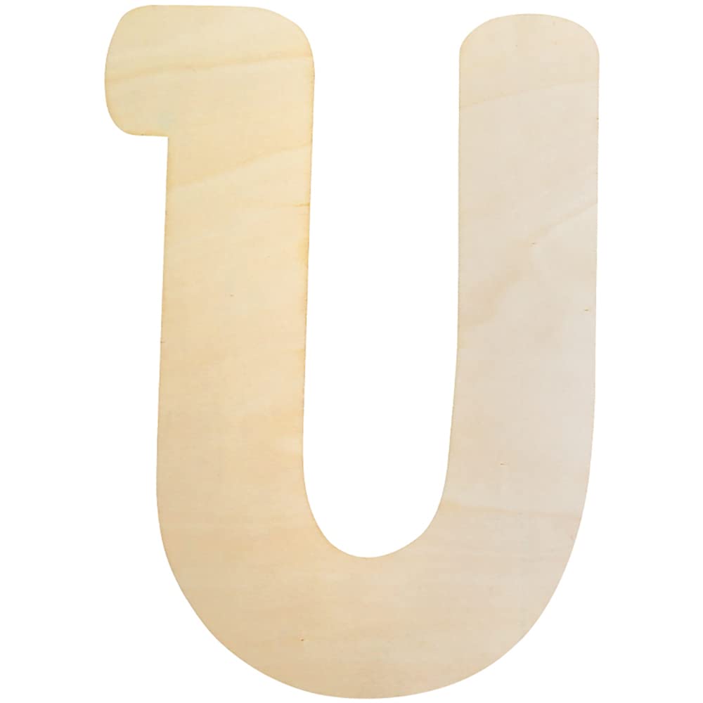 Amazon.com: Wooden Letters U Large Wooden Letters 12 Inch Unfinished ...