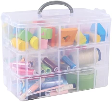 Amazon.com: Taysisiter Plastic Stackable Storage Container Box with 30 ...