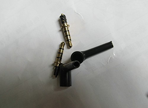 Generic 2pcs Gold-plated DIY 3.5mm stereo 4Pole L-shaped angle Male ...