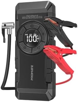 Promate Portable Car Jump Starter with 150PSI Air Compressor, 4-in-1 ...
