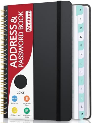 Amazon.com : Address Book with Alphabetical Tabs, Hardcover Phone Book ...