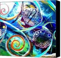 Amazon.com: Fish Print 9 Canvas Print / Canvas Art - Artist J Vincent ...