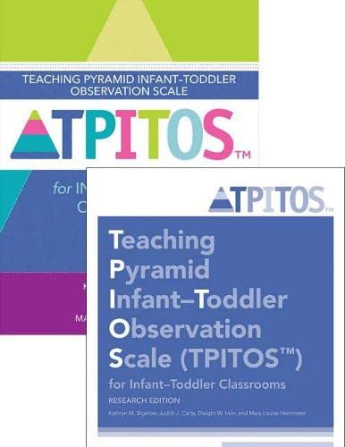 Buy Teaching Pyramid Infant-Toddler Observation Scale (TPITOS™) for ...