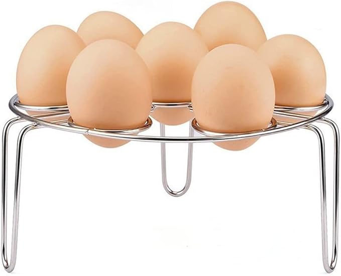 QUDDY Stainless Steel Egg Steamer Rack, Heatproof Stackable 7 Holes ...