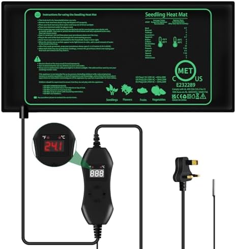 WADEO Large Heat Mat for Plants 60 X 42cm, 55W Seedling Heat Mat with ...