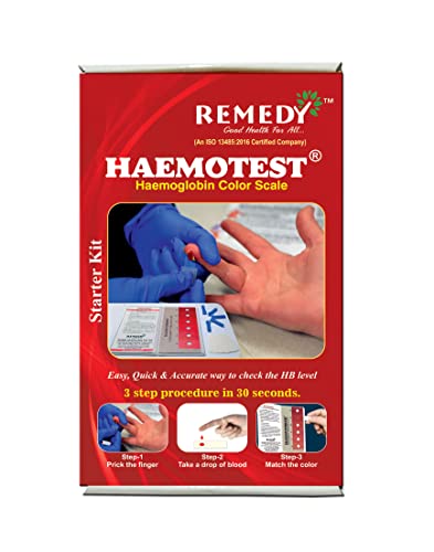 HAEMOTEST - Hemoglobin Colour Scale Kit | 50 Test Stater Pack | Rapid ...