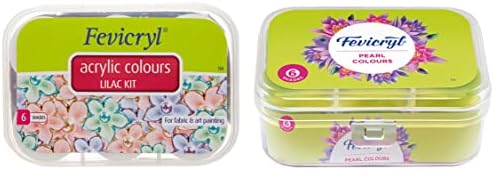 Fevicryl Acrylic Colors, Pearl Kit, 6 Shades Acrylic Colors Lilac Kit ...
