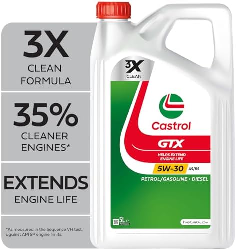 Castrol GTX 5W-30 A5/B5 Engine Oil 5L : Amazon.co.uk: Automotive