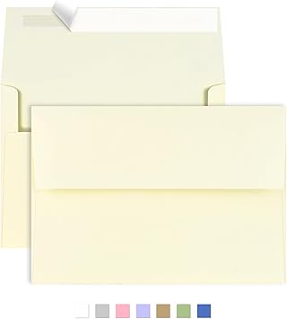 Amazon.com : 50 Pack 5x7 Envelopes for Invitations,5.25x7.25 inches,A7 ...