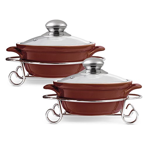Buy Treo Party Perfect Sizzle Casserole 1000ML (2Pcs Set) - Dark Brown ...