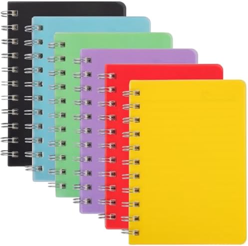 Amazon.com : Emraw Small Spiral Notebook 4x6, Side Bound Pocket ...