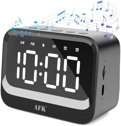 Amazon.com: Loud Alarm Clock Bluetooth Speaker with Crystal-Clear Sound ...