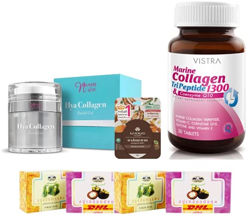 Buy Set A37 NUVITE HYA COLLAGEN FACIAL GEL 30 Vistra Marine Collagen Tripeptide 1300mg Plus DHL ...