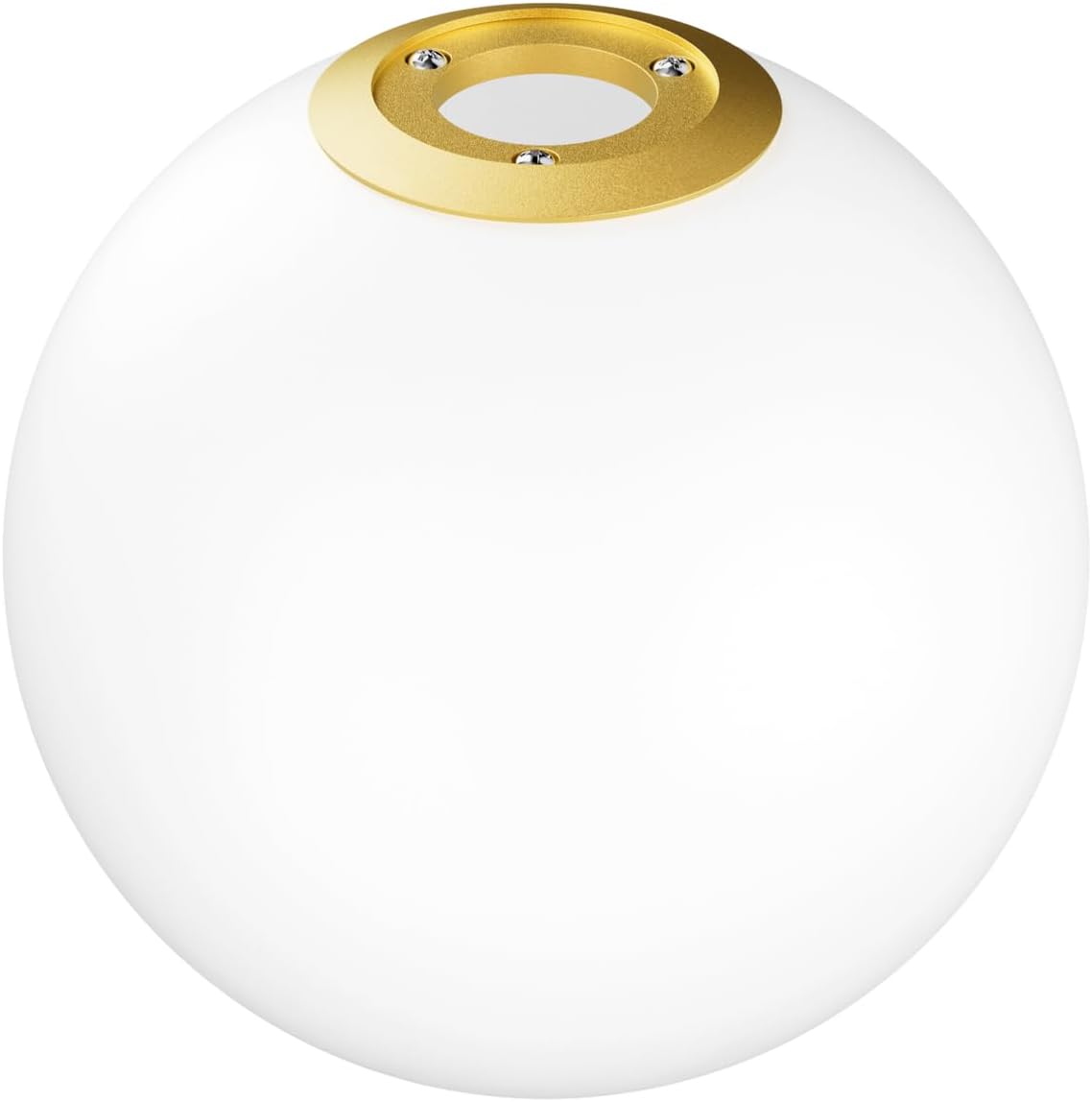 Tipace Gold Milk White Glass Globe Lamp Shades Replacement Lampshade ...