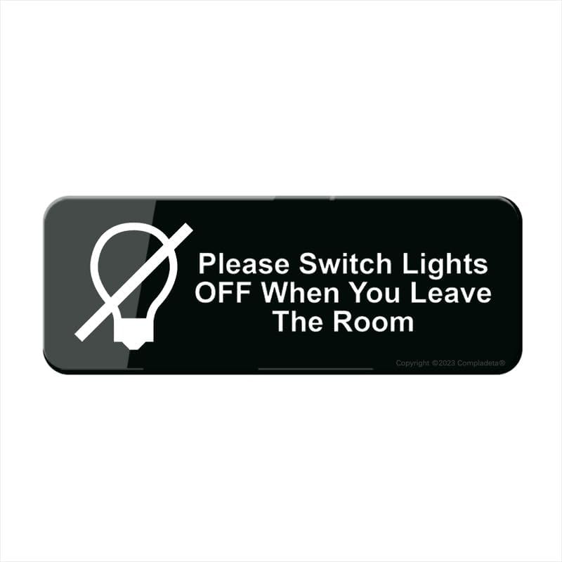 Amazon.com: Informative Acrylic Plastic Sign Please Switch Lights Off ...