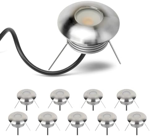 YASHIDA Mini Low Voltage 12-24V DC LED Step Lights,3 Watt Recessed ...