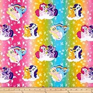 Amazon.com: 1/2 Yard - My Little Pony Ombre Toss - Officially Licensed ...